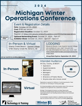 Winter Operations Conference | Center for Technology and Training